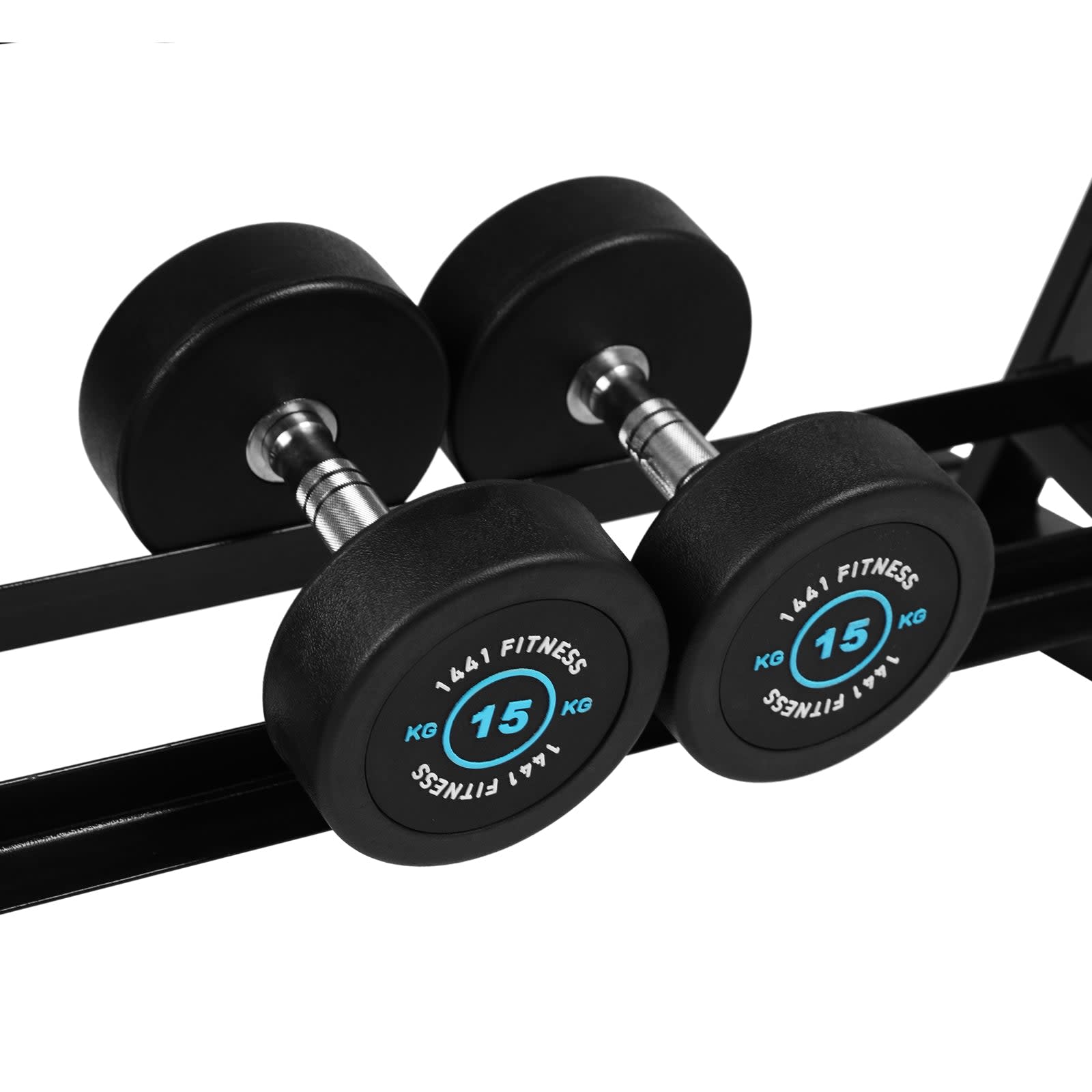 1441 Fitness Premium Round Dumbbell Set 2.5 Kg To 15 Kg (6 Pairs) Blue ...