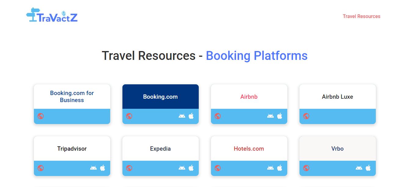 Best Travel Websites and Resources for Booking Platforms (2024) | TraVactZ