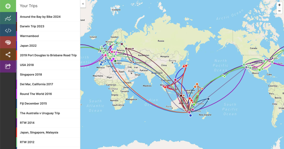 Travellerspoint Travel Map - Build a (free) beautiful map of your ...