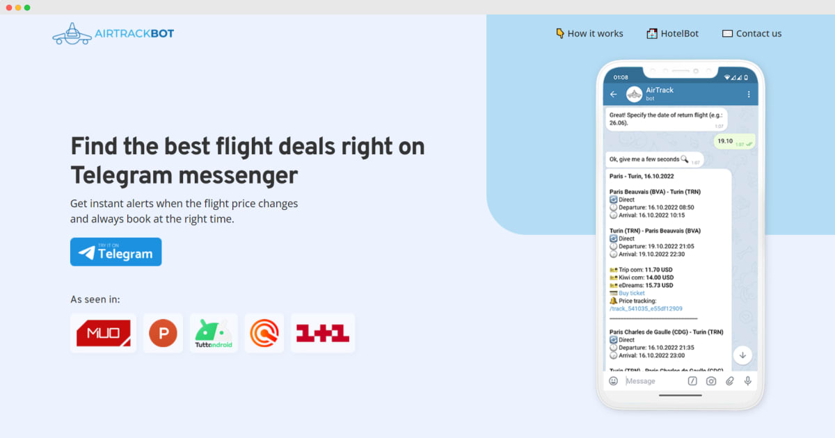 AirTrack - Find cheap flights and get price alerts right on Telegram ...