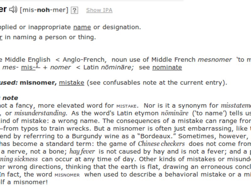 The English Language Has a Ton of Misnomers