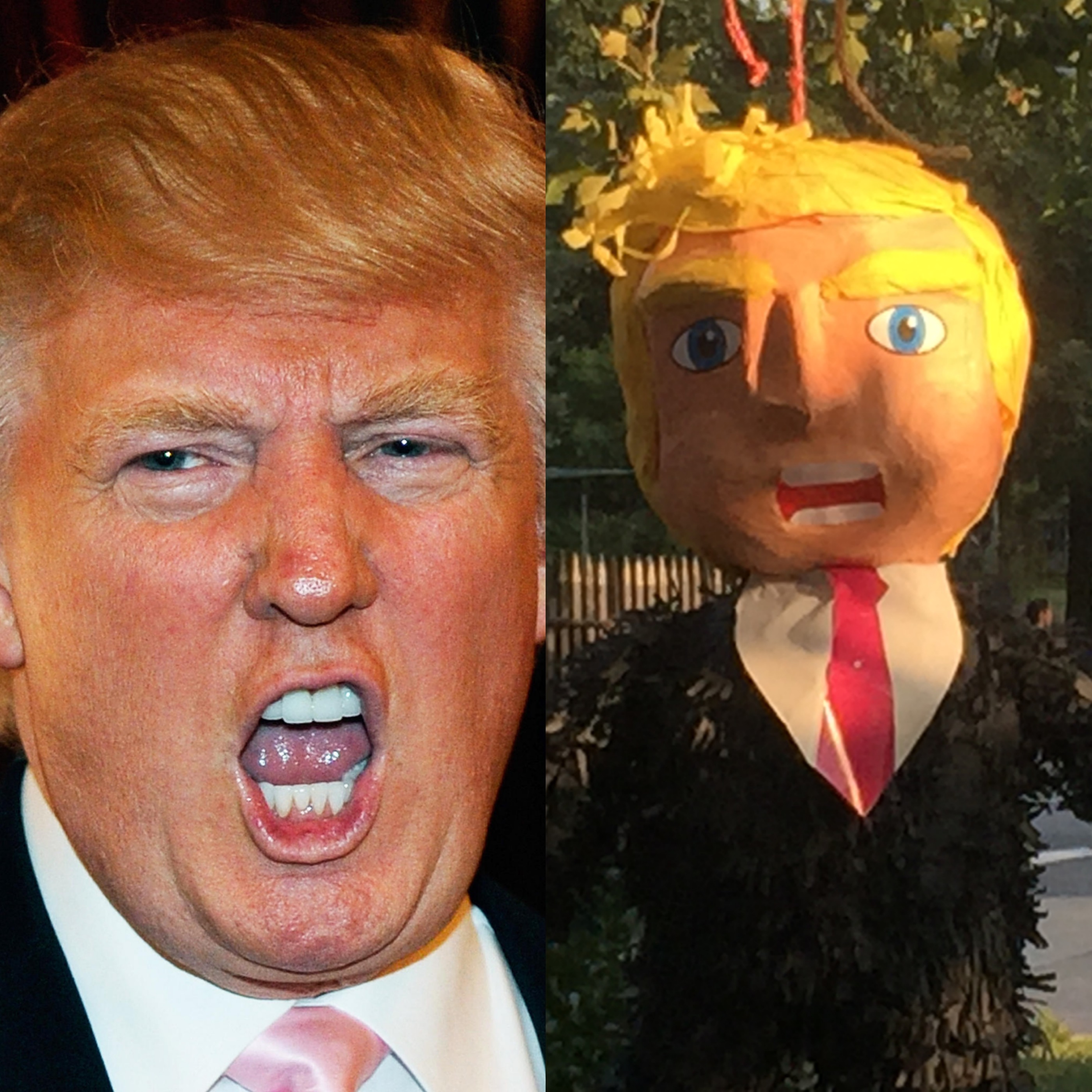 Crowds Gather to Hit Donald Trump With Sticks in Brooklyn - Tremr