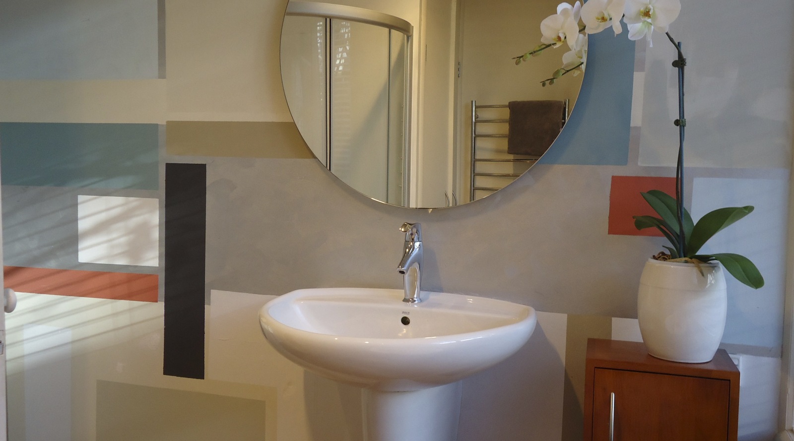 Pastel palette bathroom painted in Resene colours | Trends