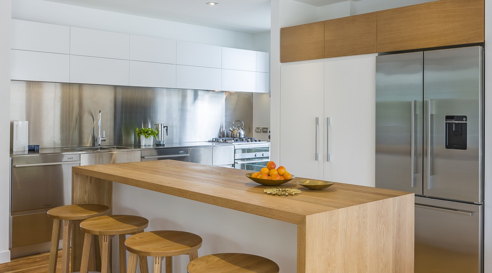 Warm wood and stainless steel combine in this… | Trends