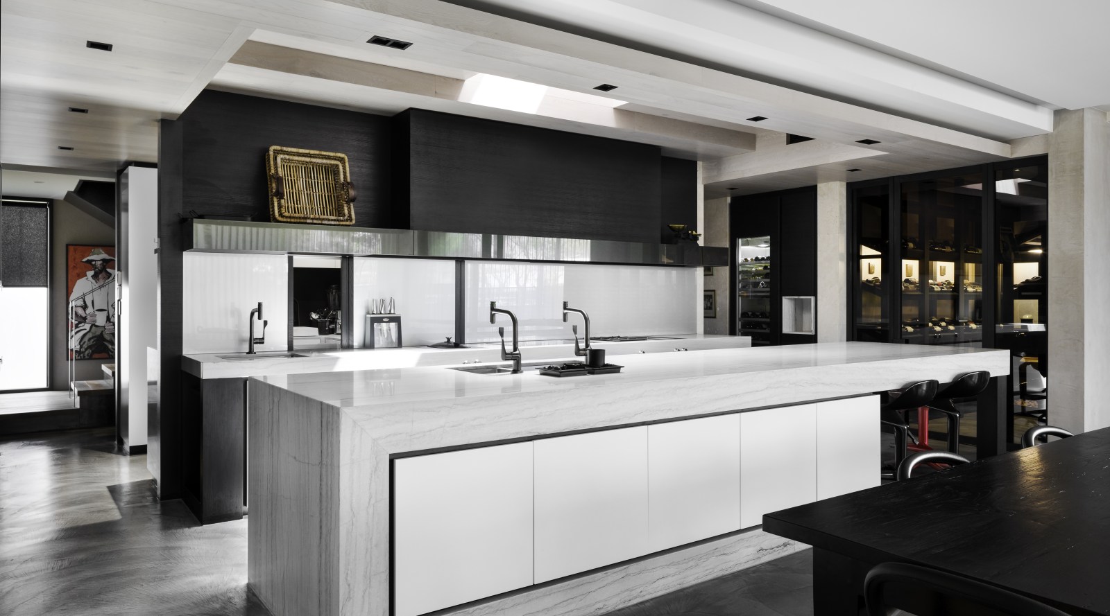 Sculptural stone island provides ideal place to… | Trends