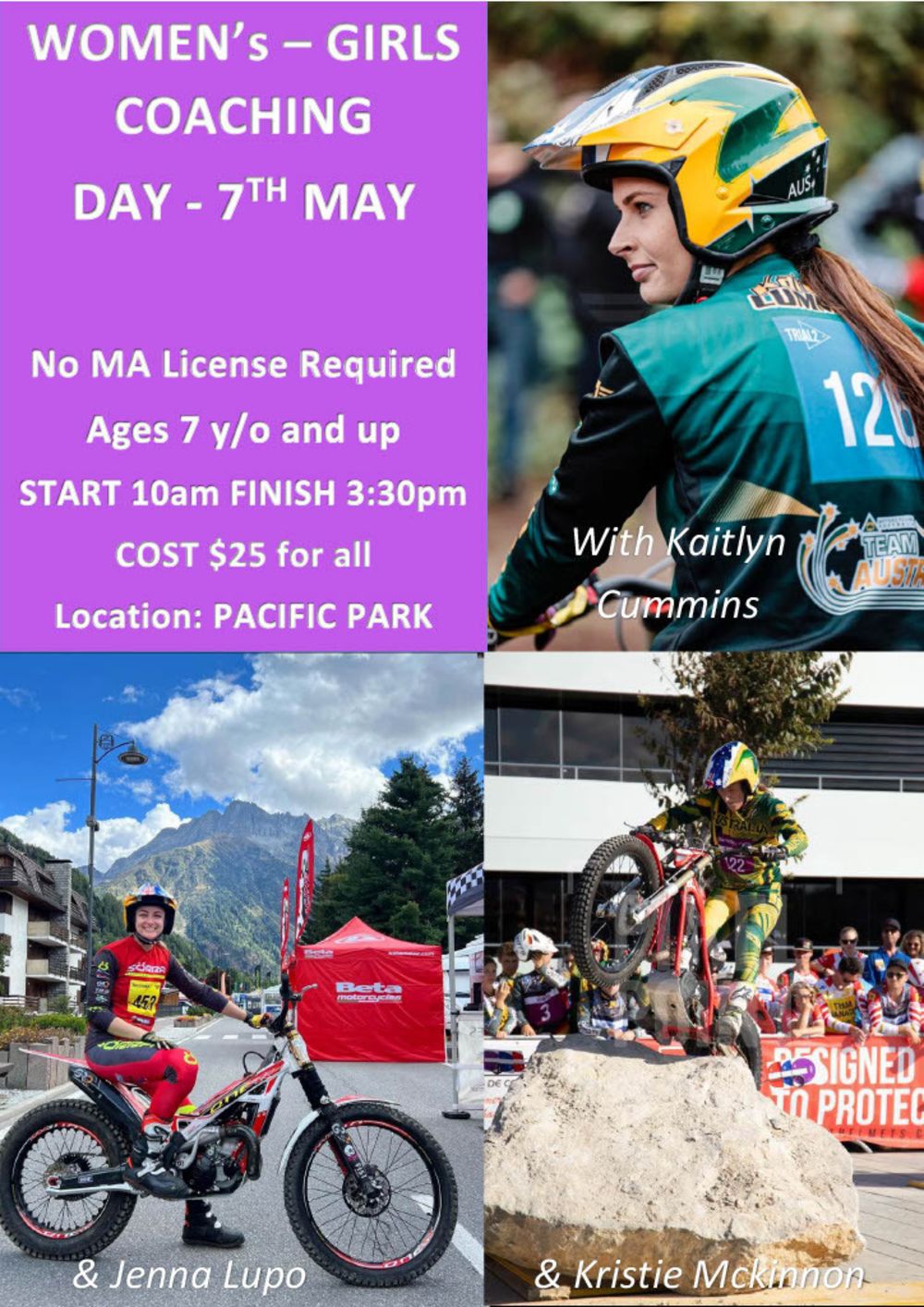 THIS WEEKEND! Women's Coaching Day, Sunday 7th May | Trials Australia