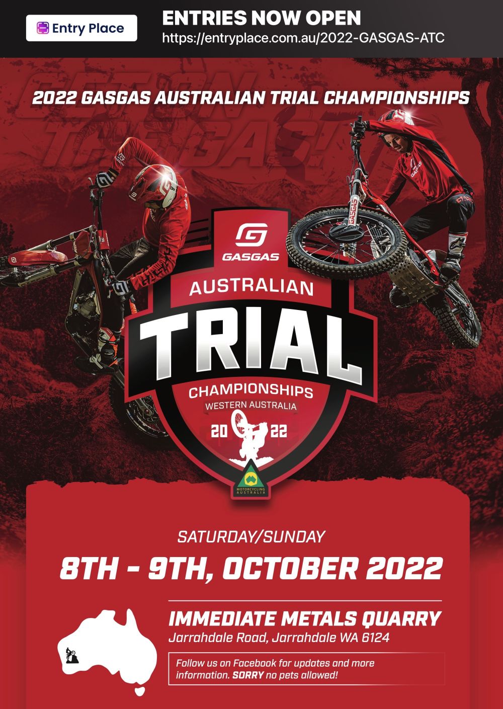 Entries close tonight for 2022 GASGAS Australian… | Trials Australia
