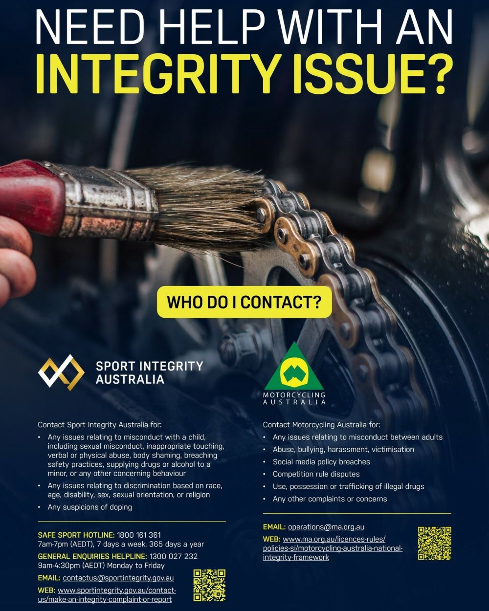 Do you need help with an integrity issue in sport? | Trials Australia
