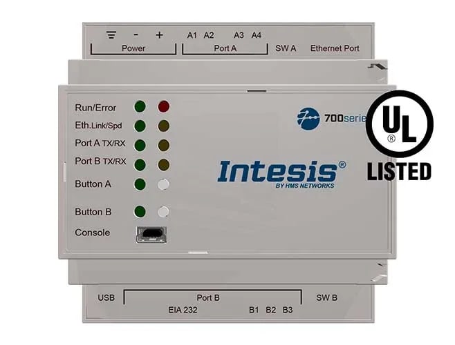 DALI-2 to Modbus or BACnet Server - 2 DALI Channels Triple-S