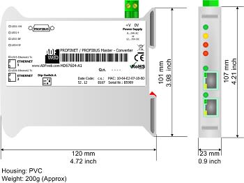 PROFINET Device (Slave) til Modbus TCP Client (Master) Gateway