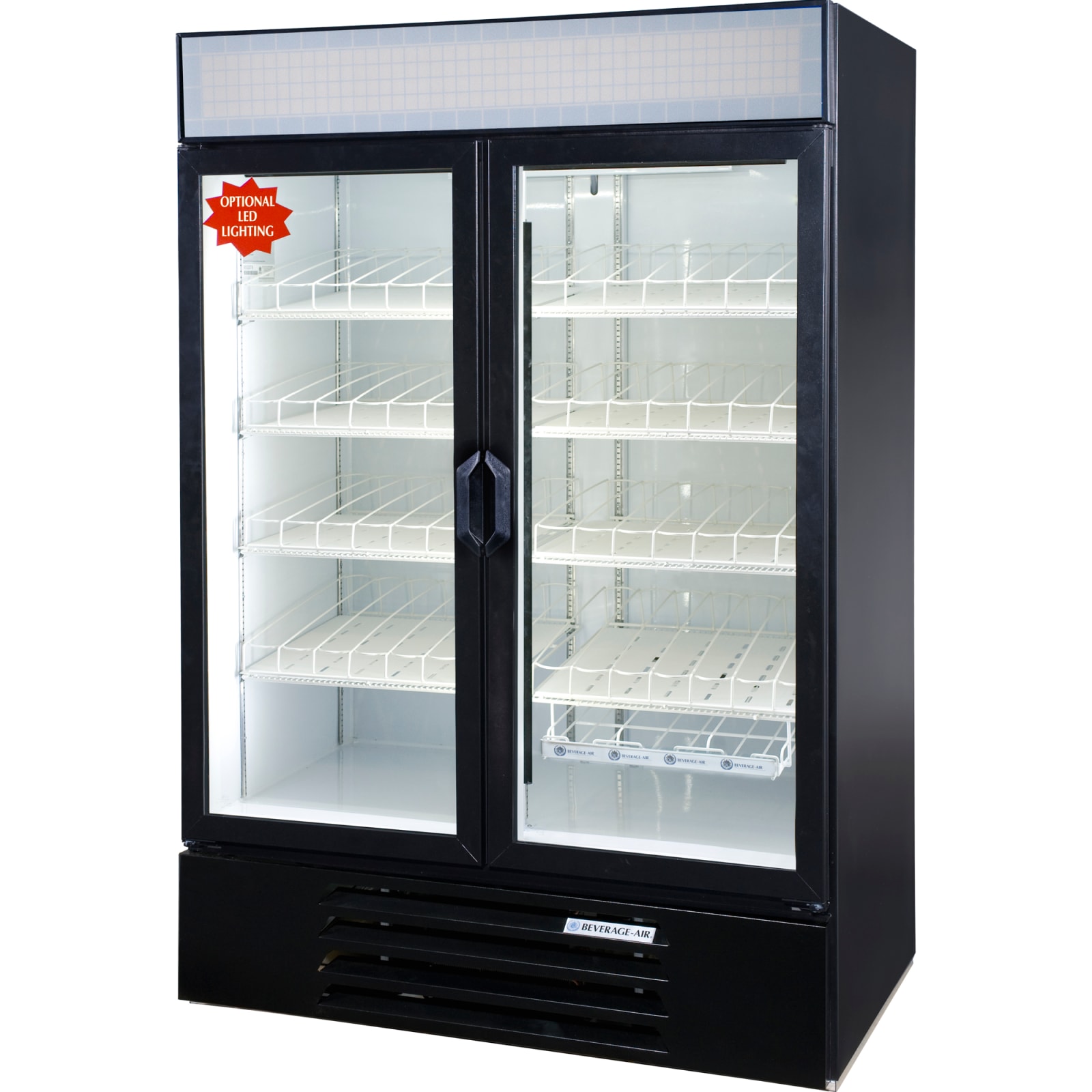 Beverage Air LV49-1-B LumaVue Black Reach-In Refrigerated Merchandiser ...