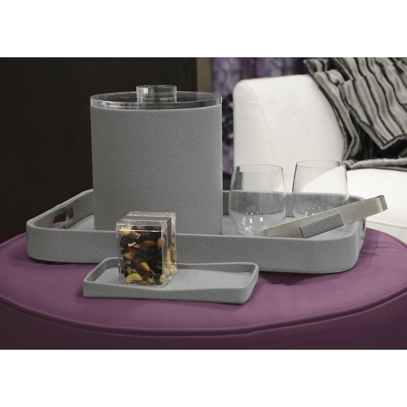 FOH RIB018GYL21 Belize Smoke 3.5 quart Ice Bucket - 4 / CS | Wasserstrom