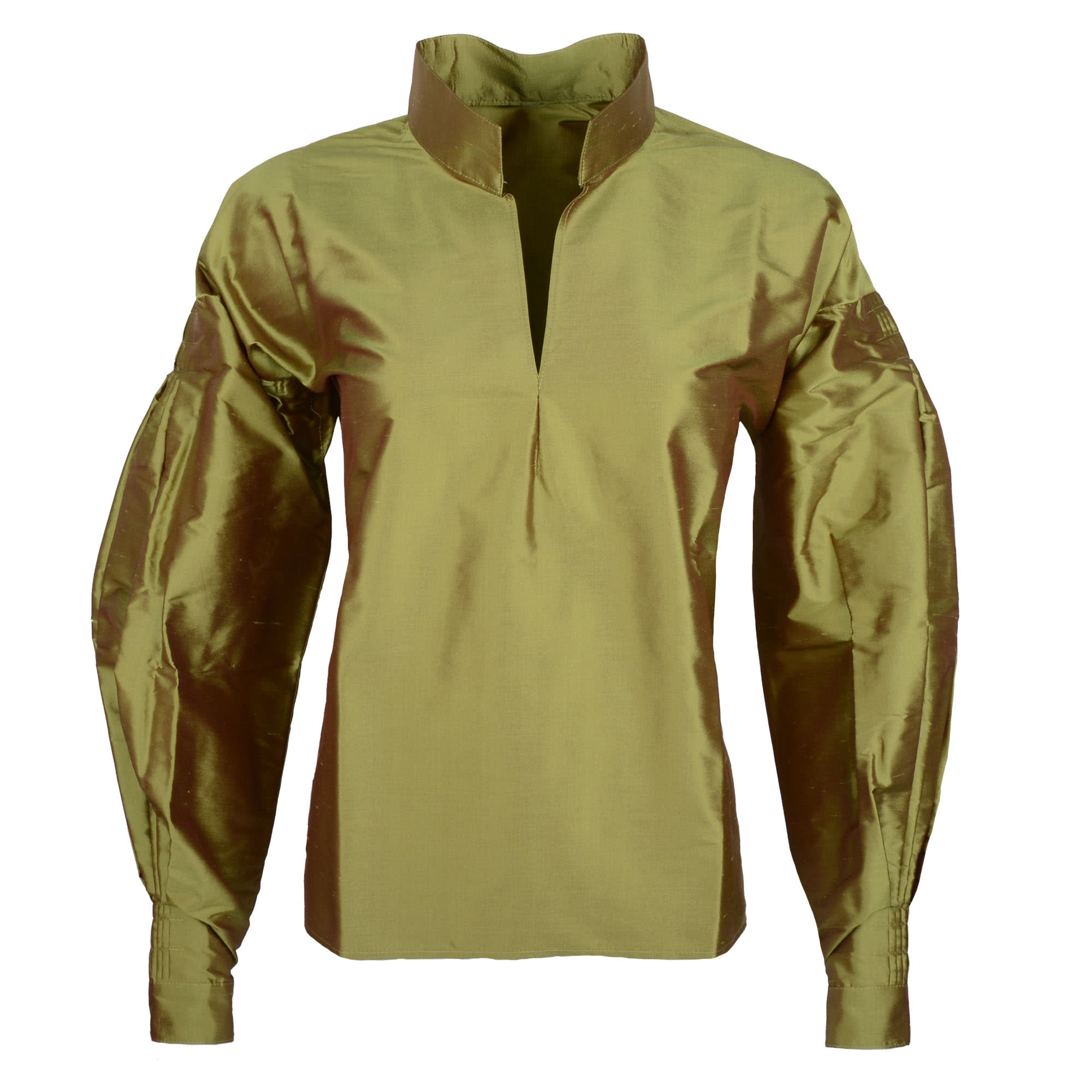 Bunadskjorte Shantung, grønn Tyrihans