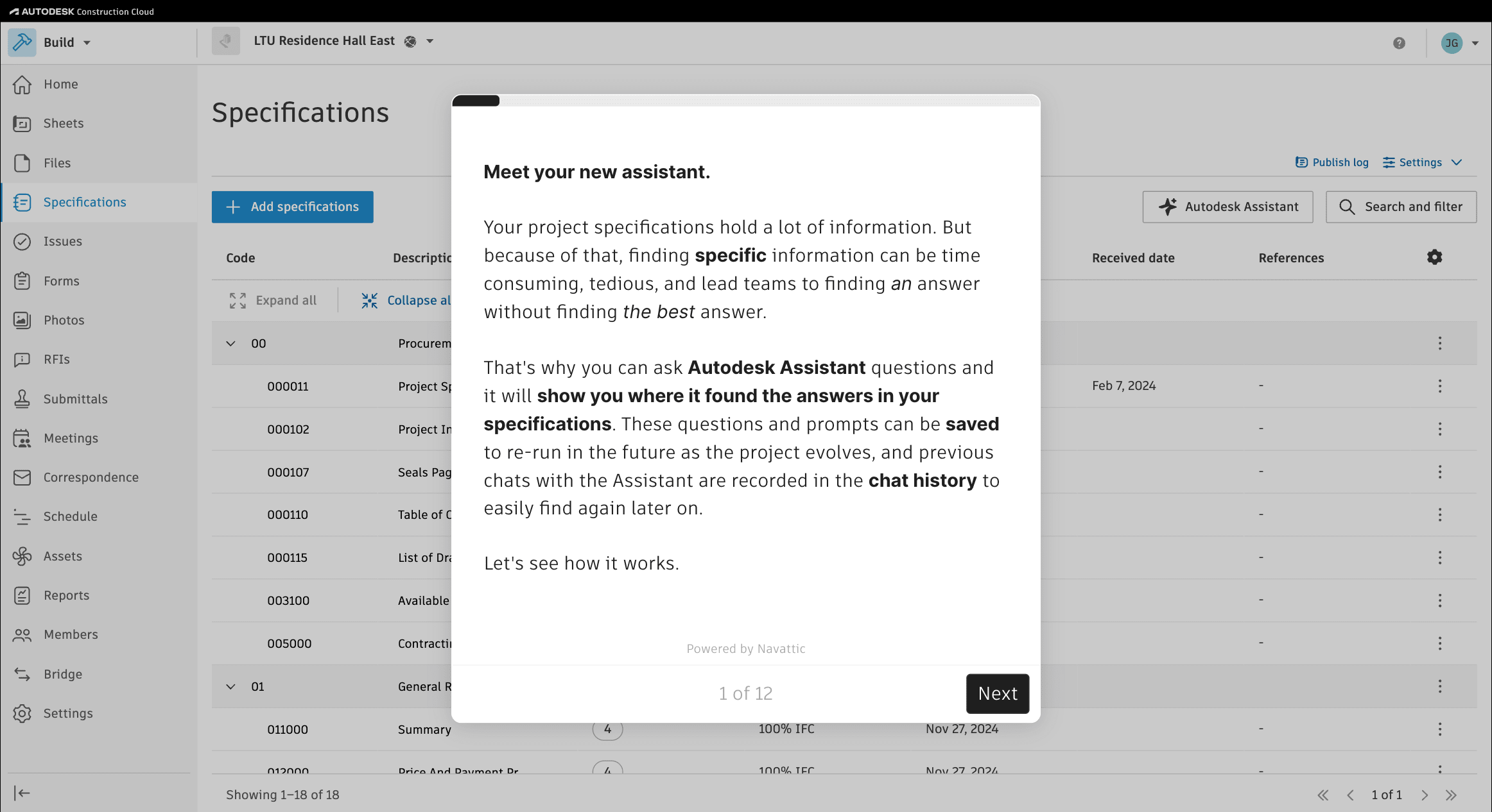 Autodesk Assistant in ACC - Tour