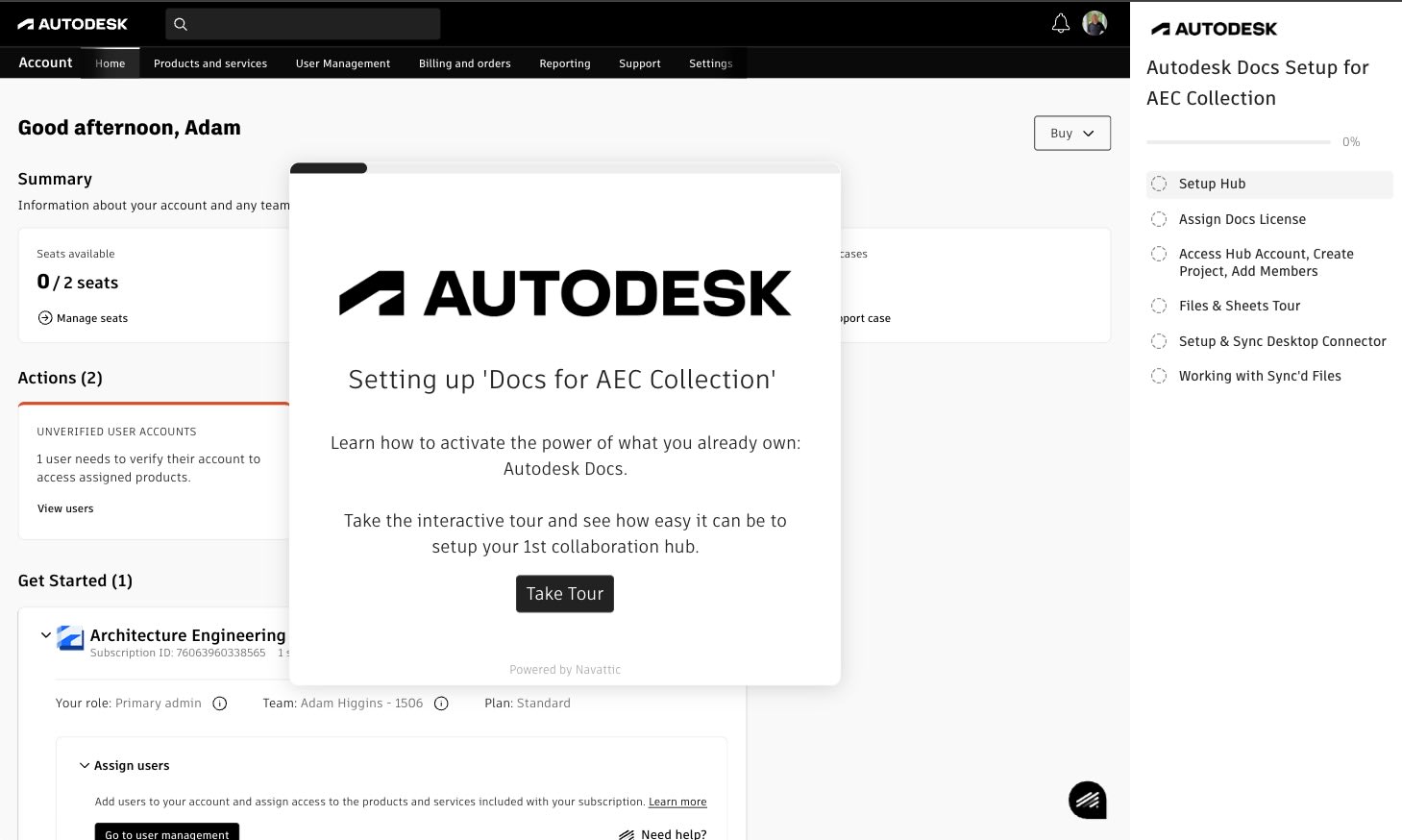 Setup Tour | Docs for AEC Collection