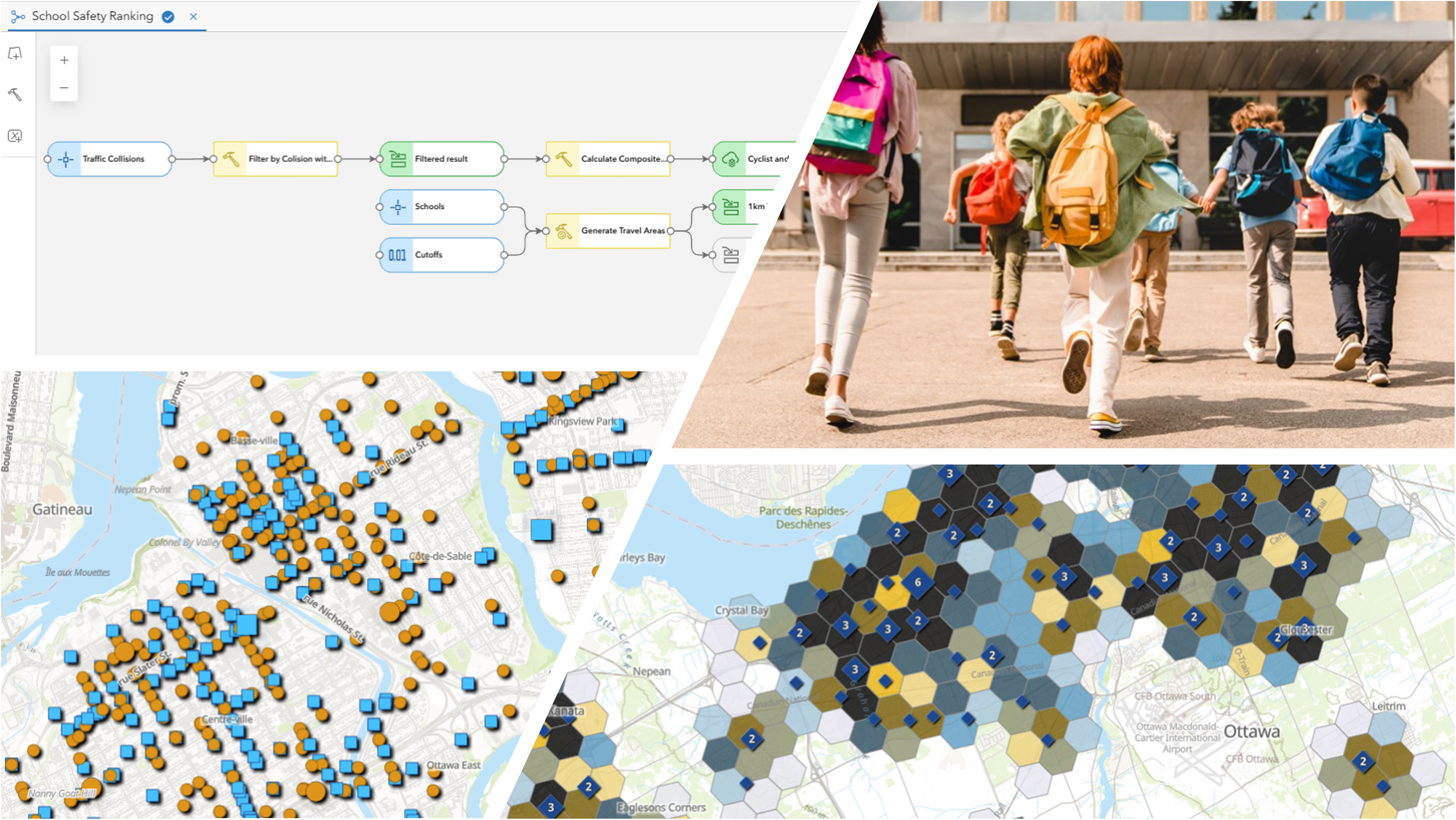 Building safer school routes with ArcGIS Online
