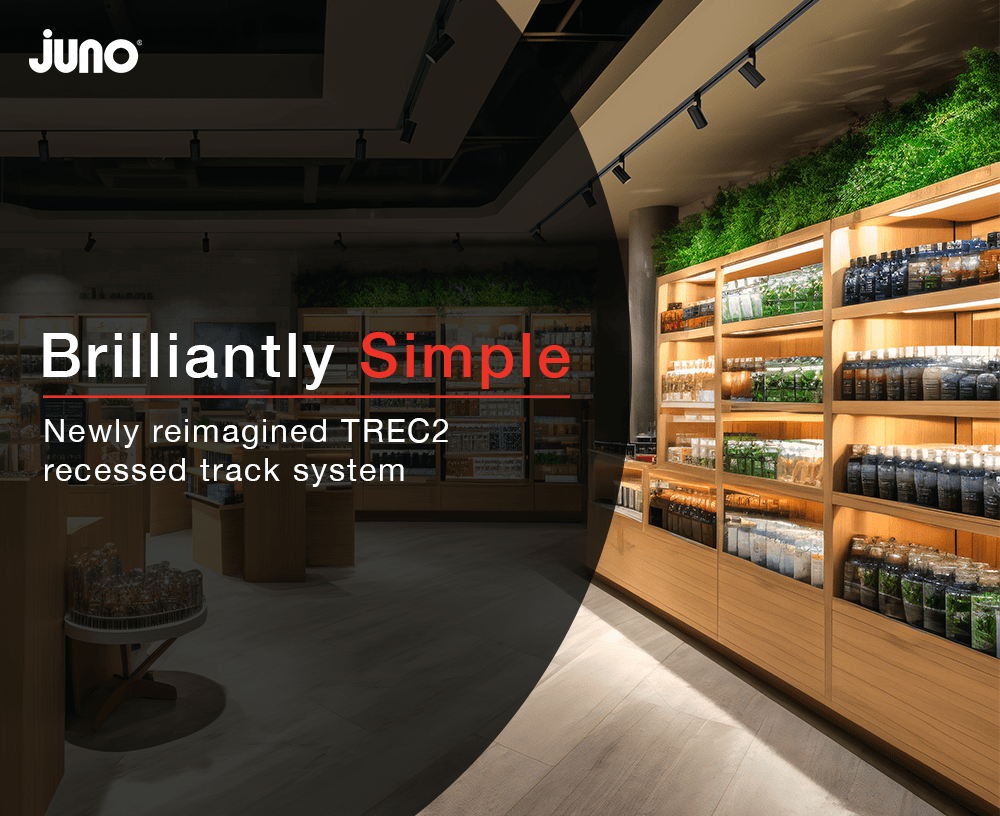 Newly reimagined Juno® TREC2 recessed track system