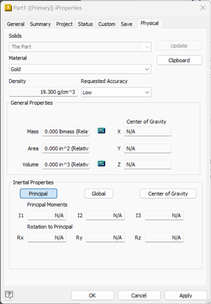 Inventor Multi-body parts do not retain Mass iProperties