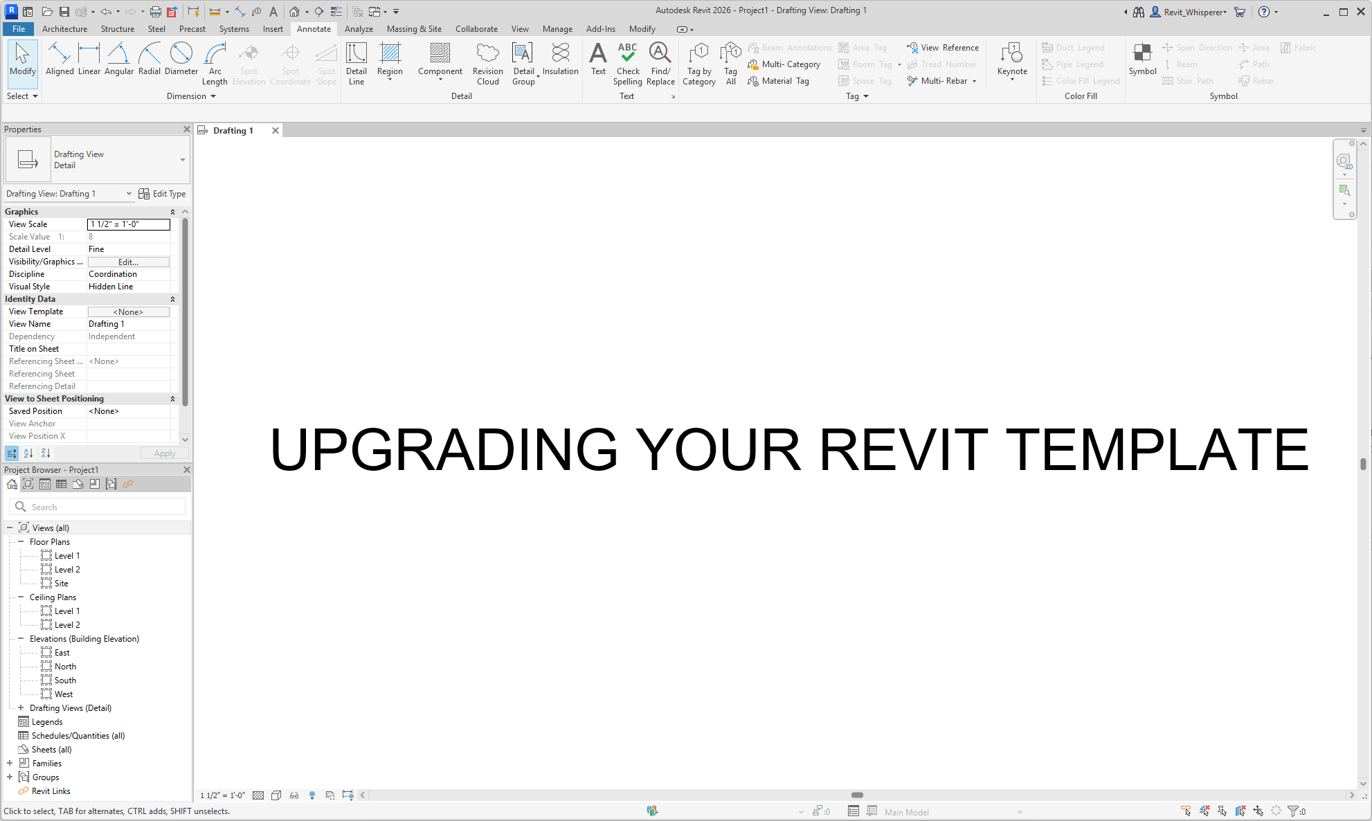 Revit - Upgrading your Project Template