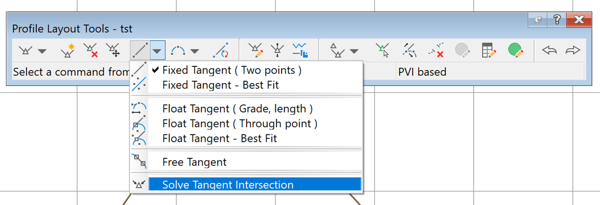 Civil 3D: Using the Solve Tangent Intersection command