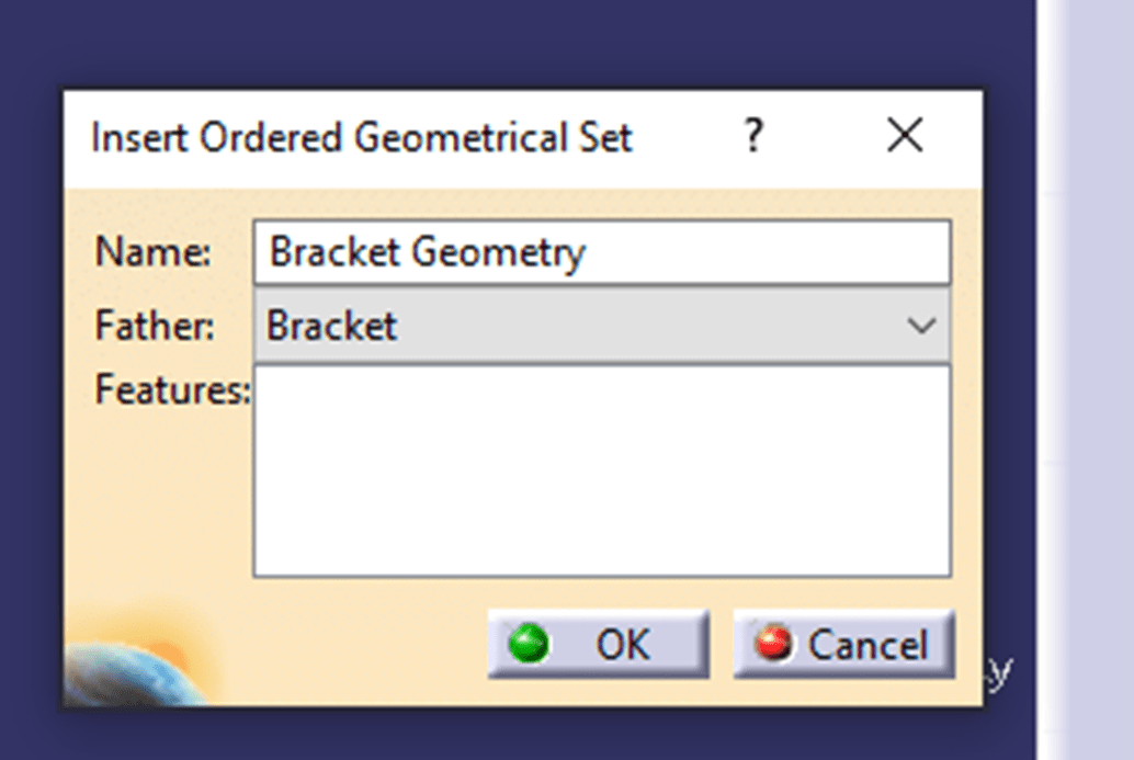 Understanding the Ordered Geometrical Set in CATIA V5