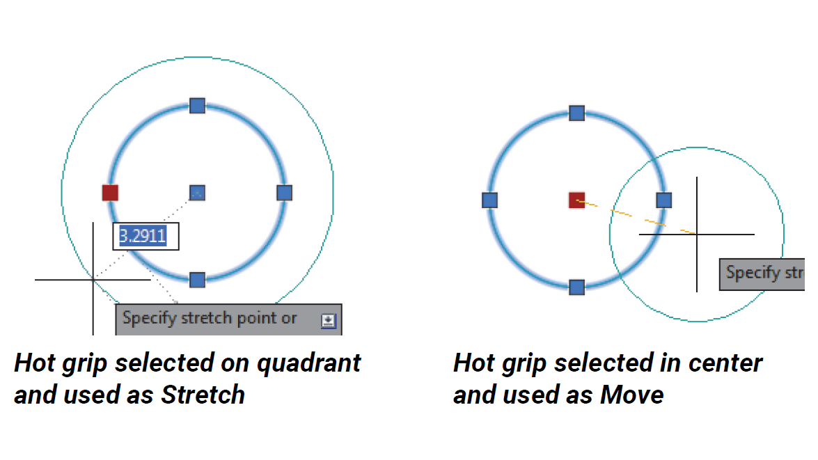Using Grips in AutoCAD