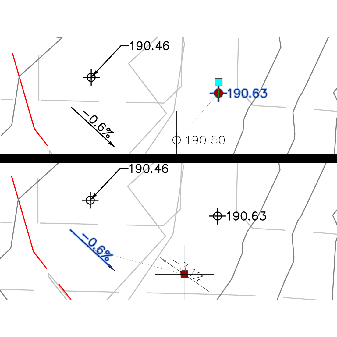 Spot and Slope Labels in Civil 3D