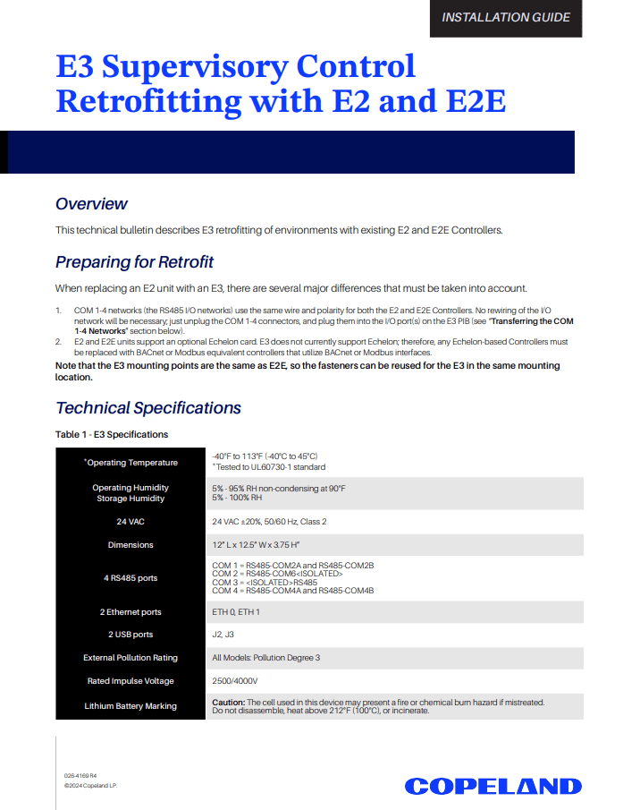 Retrofitting E2 and E2E with E3 Supervisory Controller