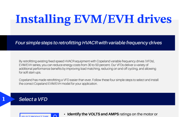 Installing Copeland Variable Frequency Drives, EVM/EVH series