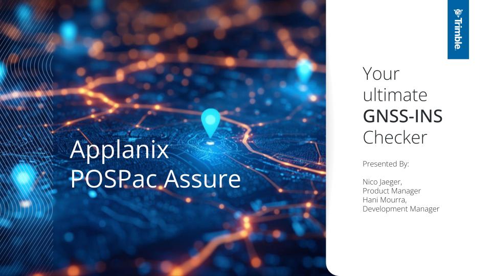Webinar: Applanix POSPac Assure - Your Ultimate GNSS/INS Checker