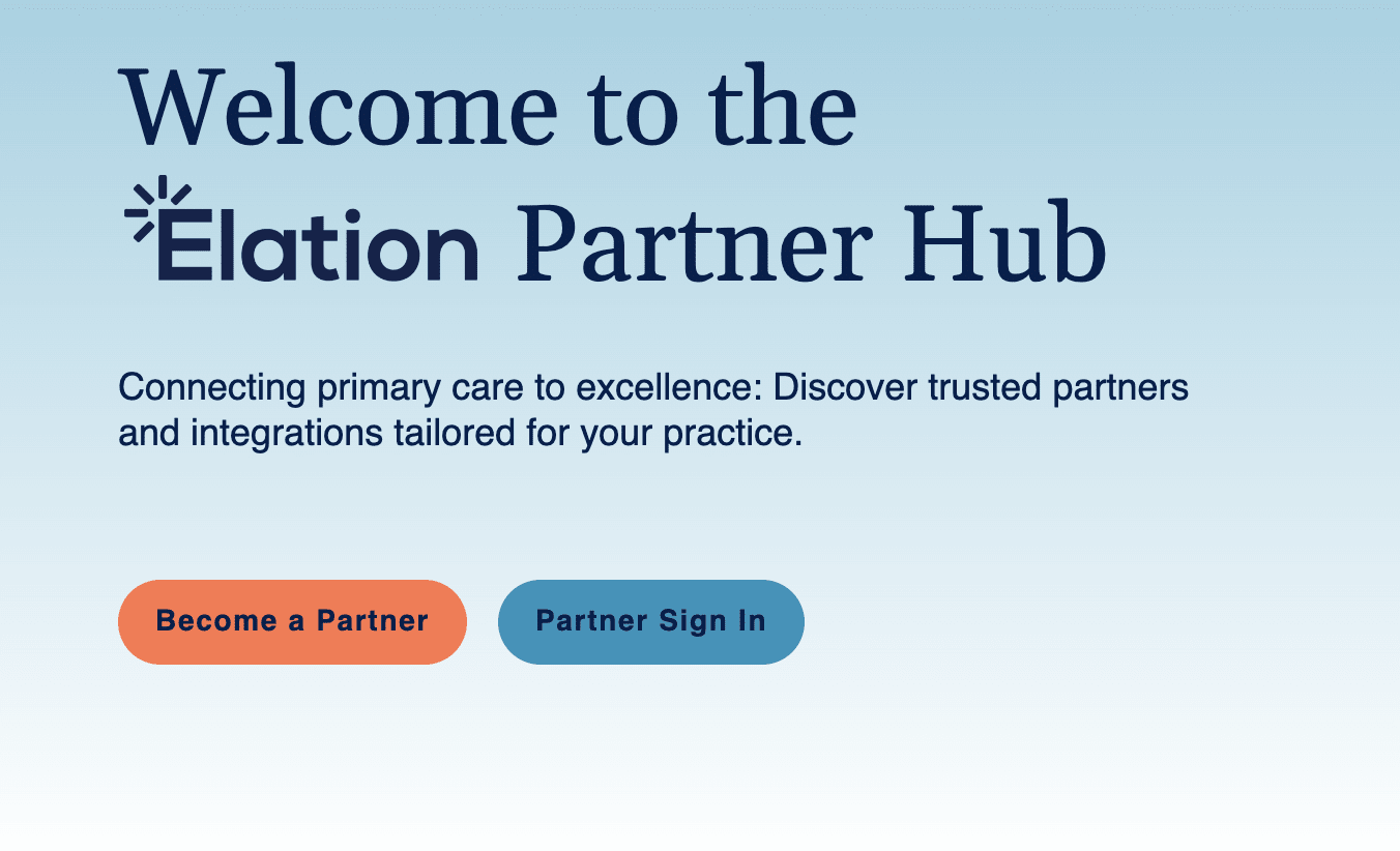 Introducing Elation's New Partner Hub | Elation Health EHR