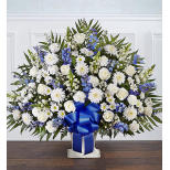 Send Heartfelt Tribute Floor Basket- Blue & White XL in Charlotte, NC ...