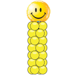Yellow Smiley Face Mini Balloon Column - Send to Winnipeg, MB Today!