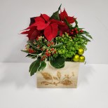 Send Wooden holly box planter in Summerside, PE - Prestige Floral