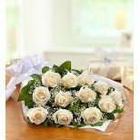 Send One Dozen Rose Presentation Bouquet - White in La Porte, TX ...