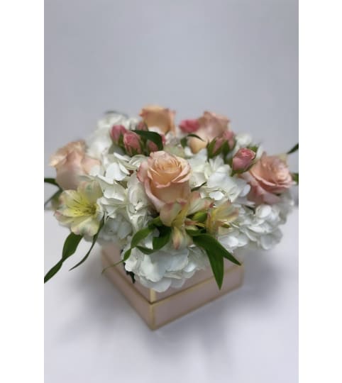Pink Flower Box Floral Arrangement