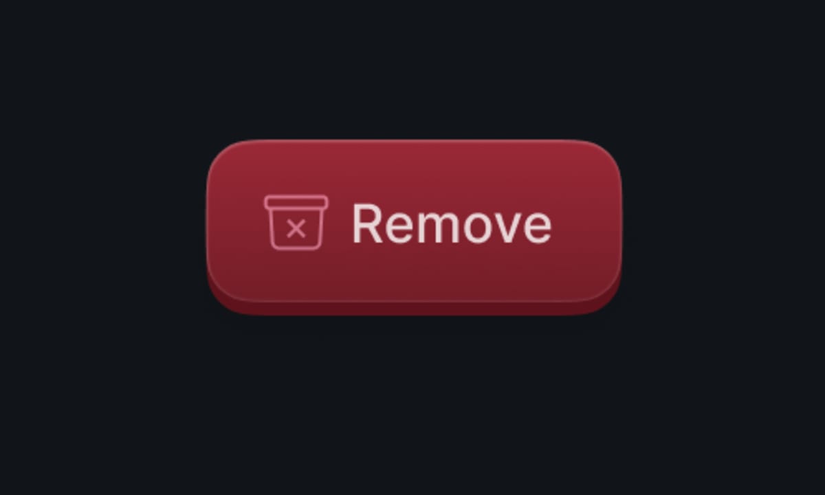 Red Delete Button — UI Lens