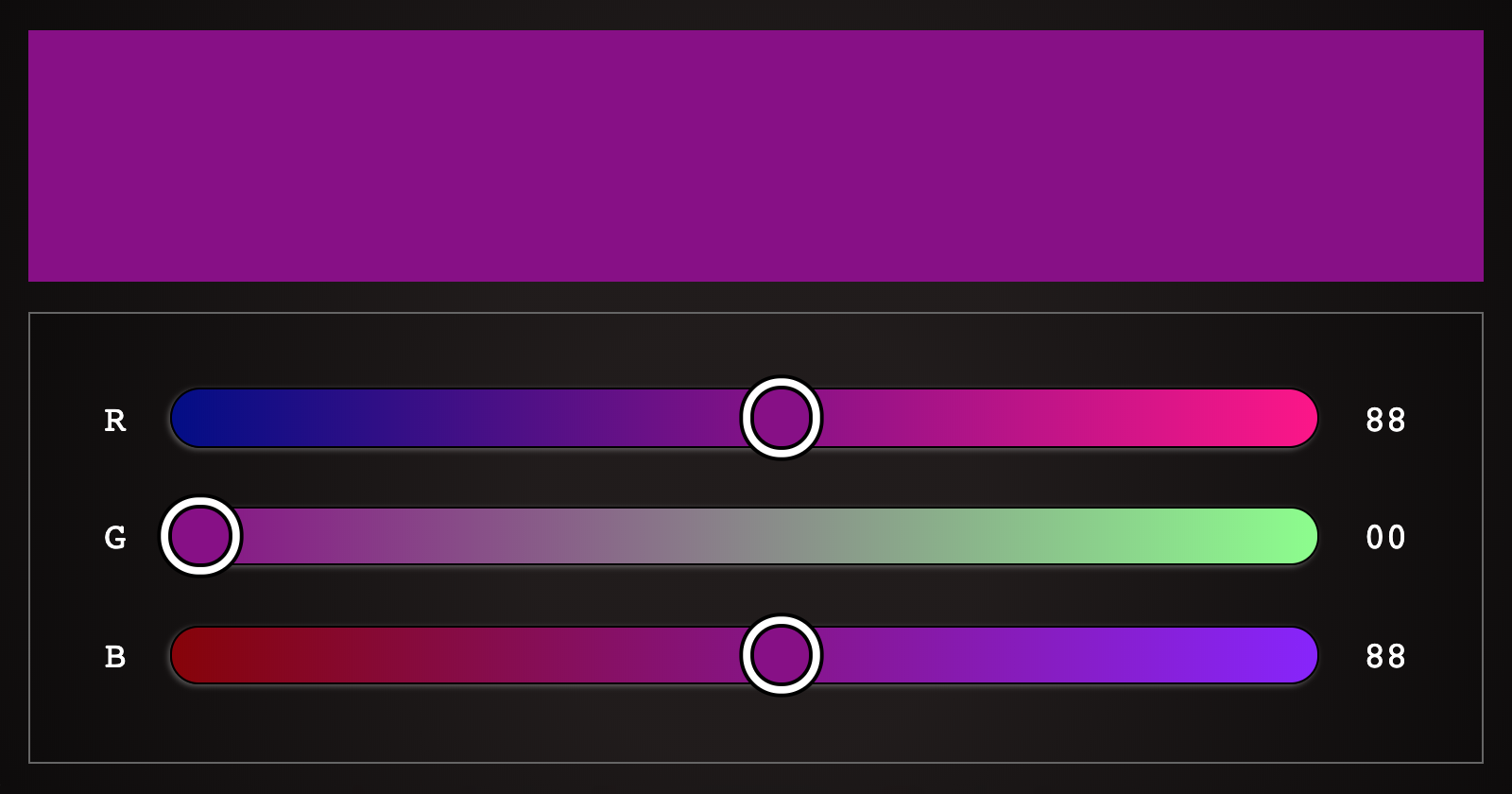 RGB Color Selector