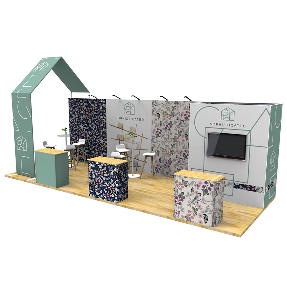 Ultima Displays. Vector Custom Stand 24m² - Design 1