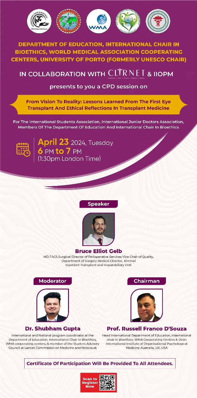 International Chair in Bioethics, Department of Education