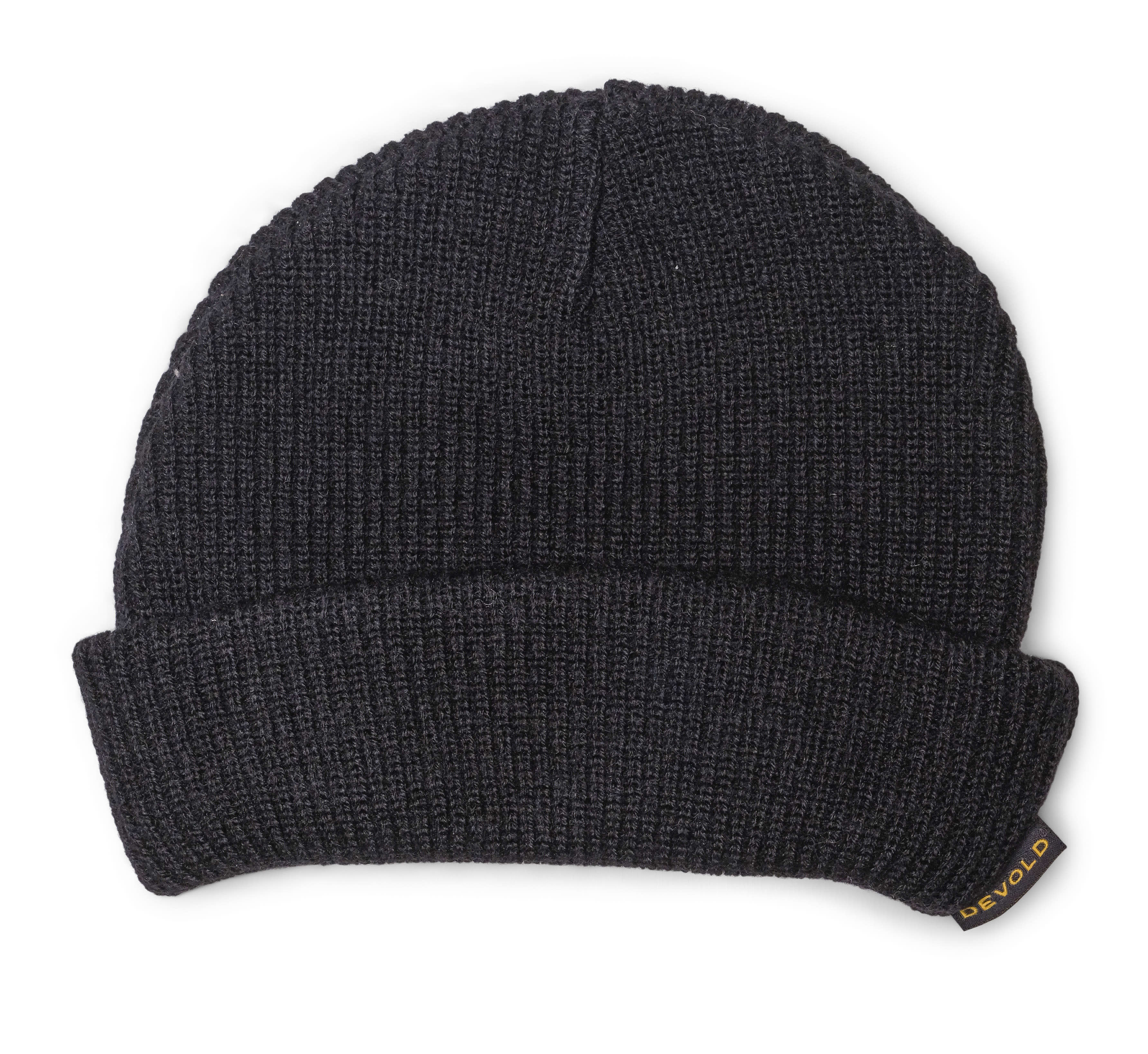 Lue Devold Ribbestrikk, sort | Unform365