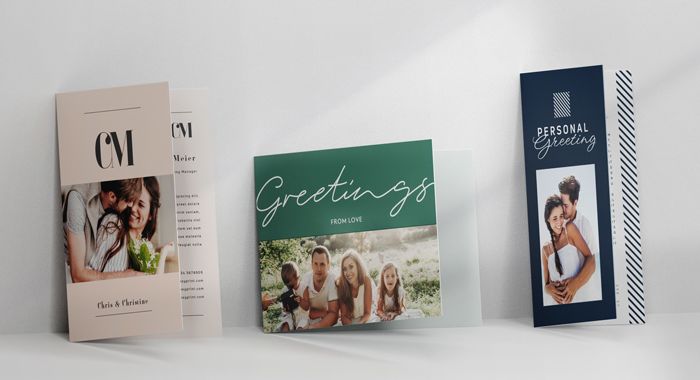 Design Photo folded cards online with free templates!
