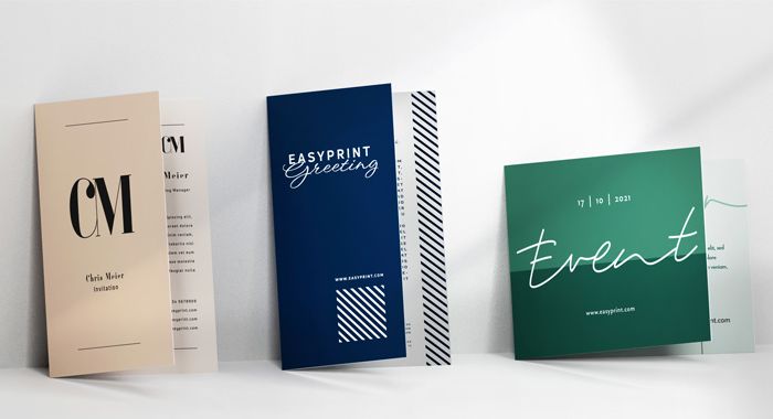 Design foldede kort online med gratis skabeloner!