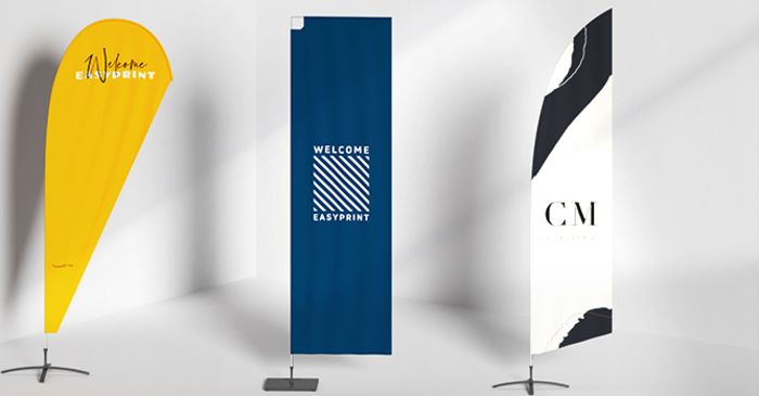 Beachflags online gestalten mit Gratis-Designvorlagen!