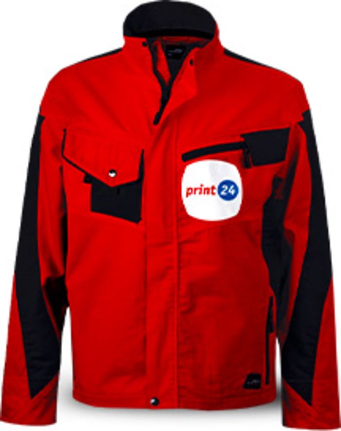 Embroidered or printed work jackets | Personalised online at print24 UK