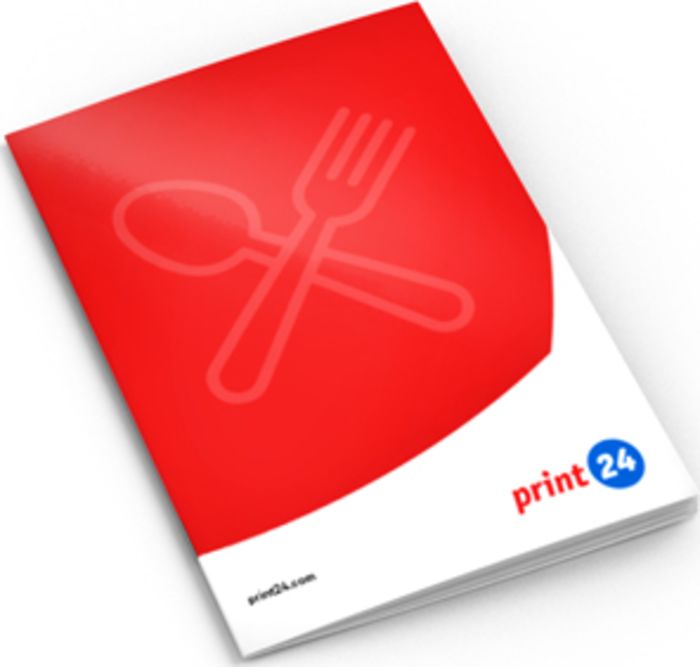 Impression de menus avec reliure agrafée | Imprimerie en ligne print24