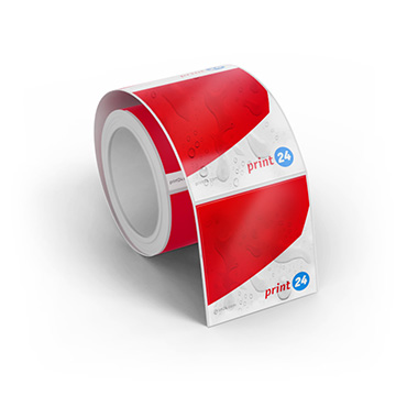 Weatherproof stickers and labels printed cheap at print24