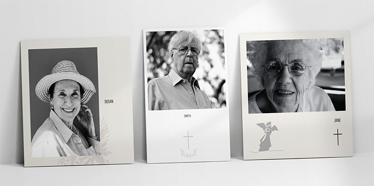 Crea online Foto ricordo defunti con template gratuiti!