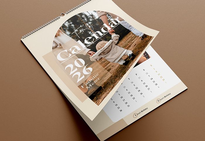 Calendar with templates for 2027 - creative & personal
