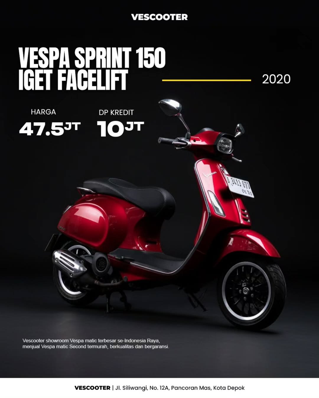 Jual Motor Bekas SPRINT 150 2020 Depok